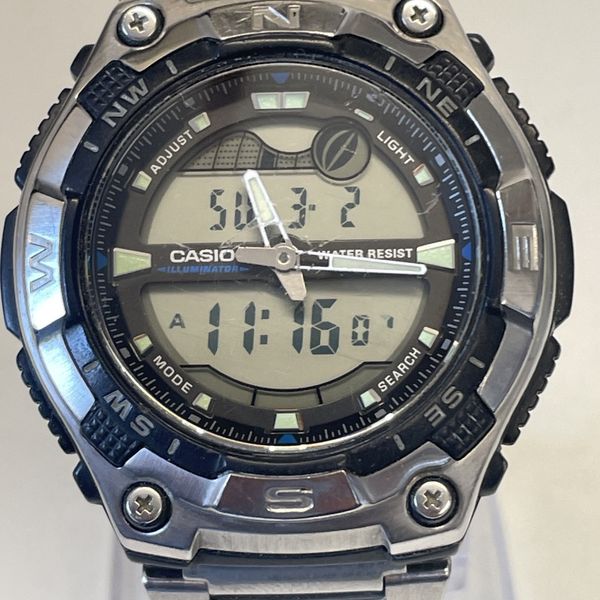 Casio AQW-100 Tide Graph Gents Analogue/Digital Watch - Small Wrist 16 ...