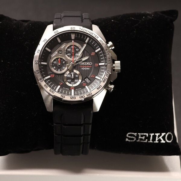 Seiko Chronograph SSB325 44mm Stainless Steel Men's Watch Quartz, Great ...