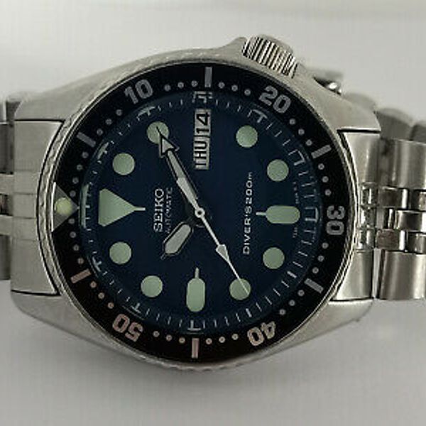 LOVELY BLUE MODDED SEIKO 7S26-0030 SKX013 AUTOMATIC MENS WATCH SN ...