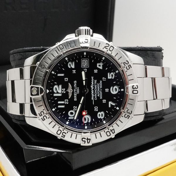 Breitling Superocean Chronometer A17360 Automatic Watch - 41mm Paper ...