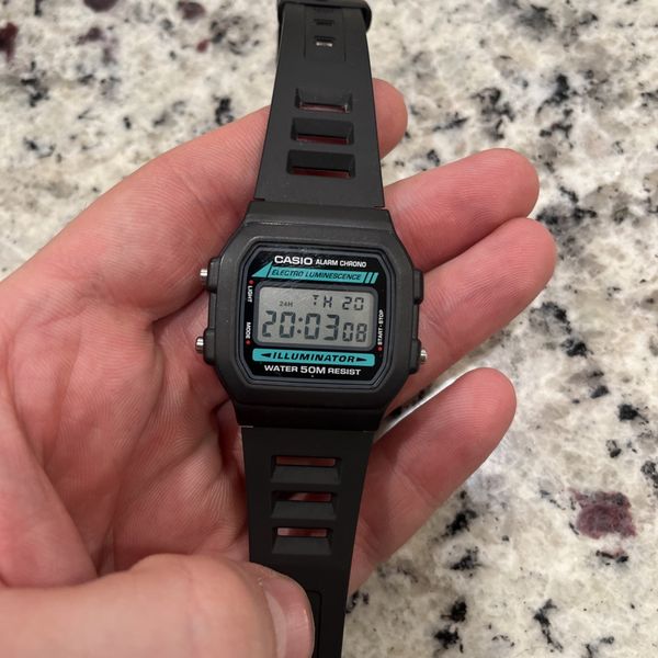 Casio Classic Digital Illuminator W-86 Series Black Resin W-86-1VQES ...