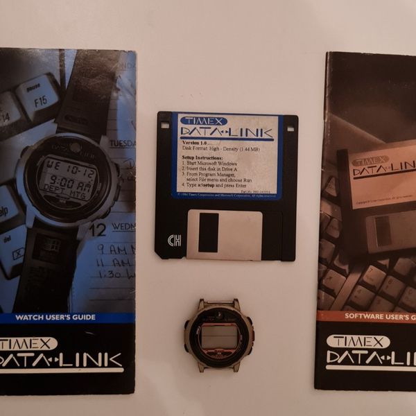 Vintage Timex Data Link Microsoft Indiglo Digital Quartz Watch. (no ...