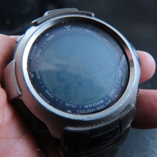Titanium PRG-50 Casio Protrek Triple Sensor Tough Solar Quartz Men Watch | WatchCharts Marketplace