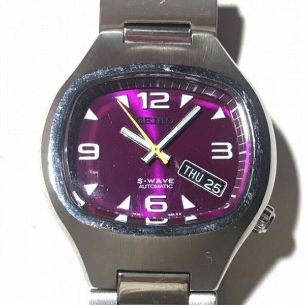 Seiko S-Wave 7S26-5010 Violet Dial Automatic 1990's | WatchCharts