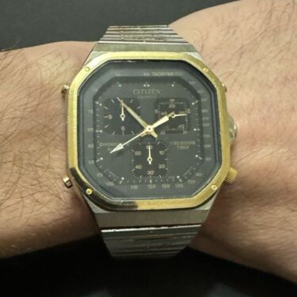 Rare Vintag Citizen 3530 Octagon Chronograph Wristwatch /New Battery ...
