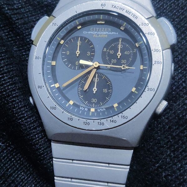 Citizen 3530-351258TA Full Titanium Quartz Alarm Chronograph men's ...