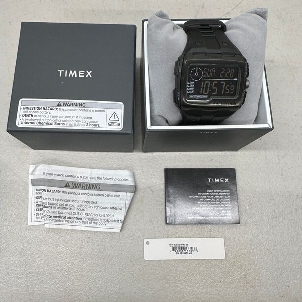 Timex Expedition Grid Shock with Black Resin Strap Indiglo Negative ...
