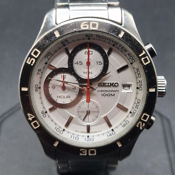 Seiko Chronograph 6T63-00E0 Tachymeter Mens Quartz Watch c.May 2002 ...