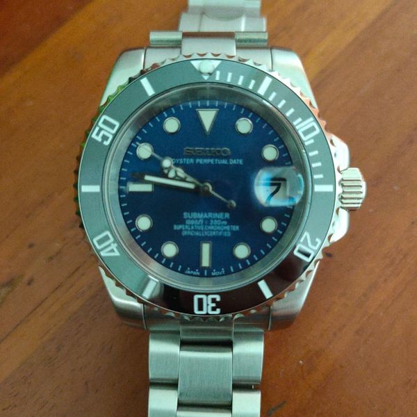 Seiko Mod (Blue Dial) Automatic Watch | WatchCharts Marketplace