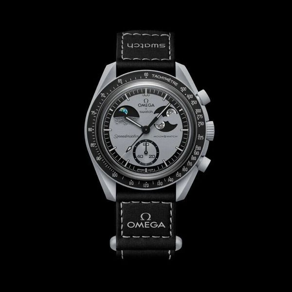 Swatch x Omega Moonswatch Mission To Earthphase Black Gray New 071 ...