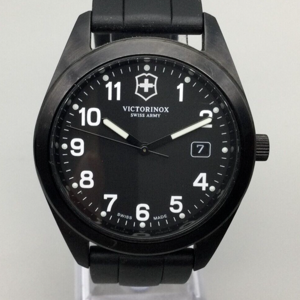 Victorinox Swiss Army Garrison Watch Men Black Date Swiss Made New ...