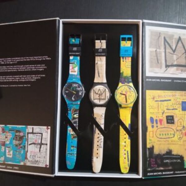 Swatch X Jean-Michel Basquiat Set Orologio Trittico Edizione Limitata ...