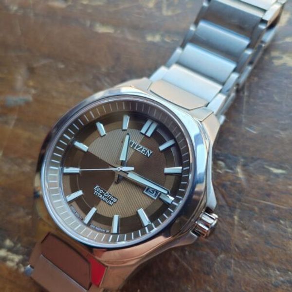 Rare Titanium Citizen Eco-drive J810-R007220 Two Tone Dial Bracelet ...