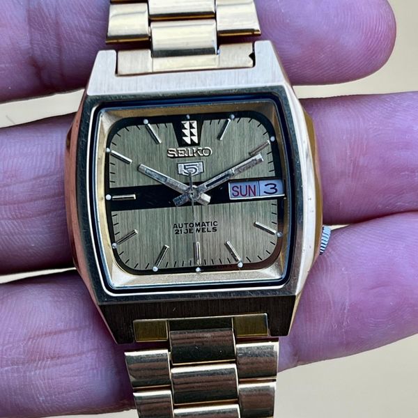 Vintage Seiko 5 Gold ð ª Plated Authentic Men's ð § Wrist Watch Watch â ...