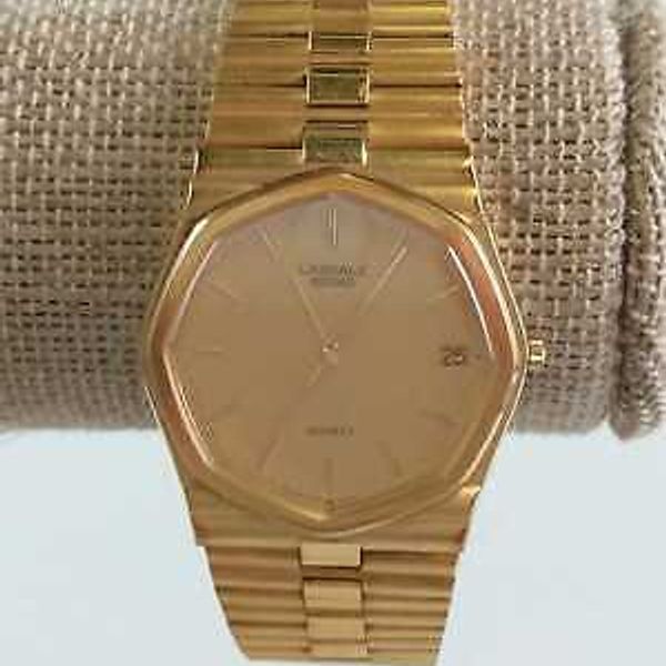 LASSALE SEIKO STAINLESS STEEL BACK BASE METAL WATCH 7" QUARTZ NEW ...