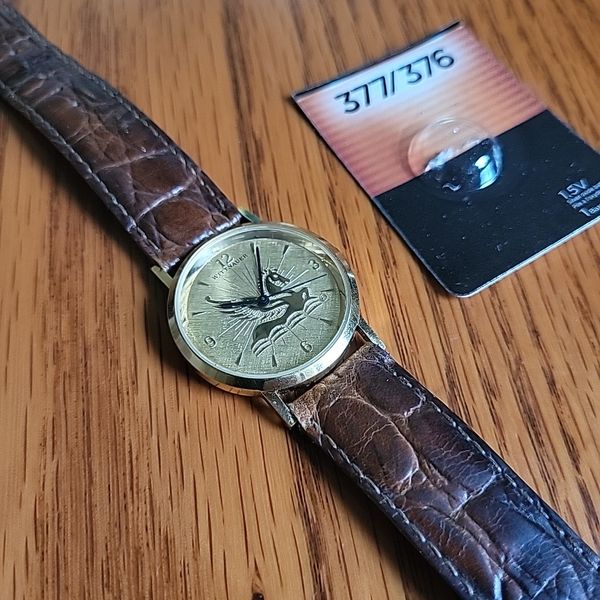 Longines Wittnauer gold tone PEGASUS quartz 30mm Men's Watch With New ...