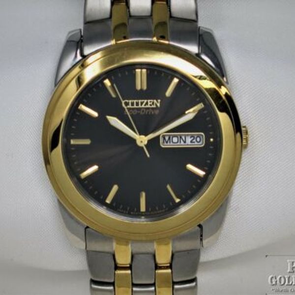 Citizen Eco Drive E101 Two Tone Watch with New Battery S056535 HST ...