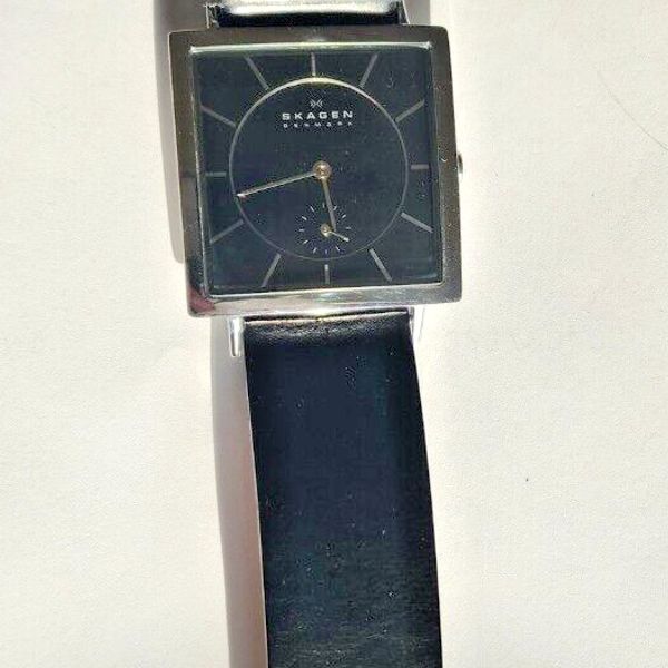 Rare Skagen Grenen Denmark Wristwatch 475LSLB Black Dial and Band ...