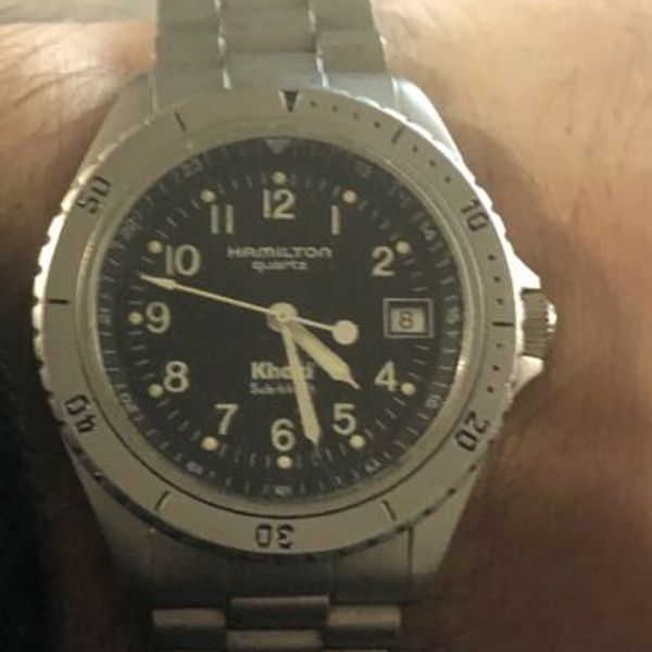 Men's Vintage Hamilton Khaki Sub 660 Diver Watch Stainless Steel 9745B ...