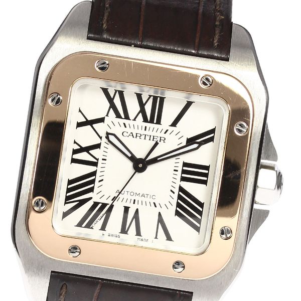 With warranty [CARTIER] Cartier Santos 100MM W20107X7 Automatic winding ...