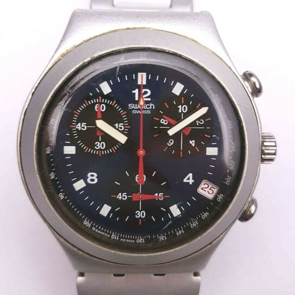 SWATCH AG-2000 IRONY ALUMINIUM CHRONOGRAPH Men's Swiss Made Watch ...