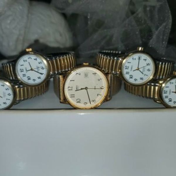 Five Timex Watch Lot Men's & Women's Timex T90, 17, J6, S4, U9. Four ...
