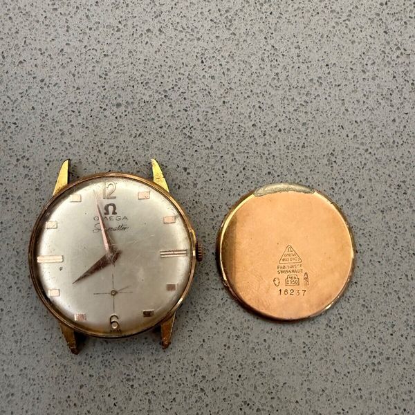 Vintage 1940s OMEGA Seamaster 18K GP Swiss 17 Rubis Watch Works ...