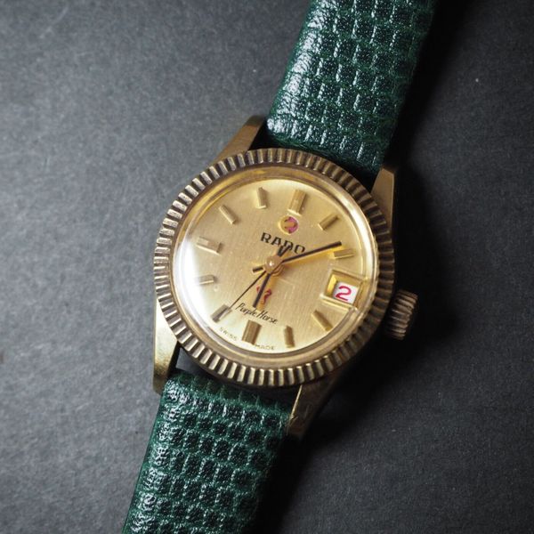 Rado Purple Horse Watch Ladies 23mm Gold Dial Automatic Round Vintage ...
