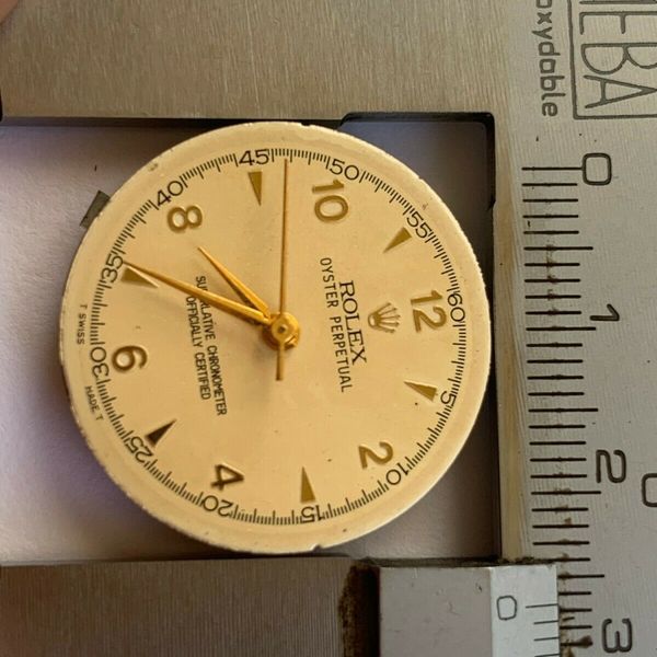 ROLEX OYSTER PERPETUAL DIAL, MOVEMENT ,CROWN PARTS FOR PARTS/REPAIRS ...