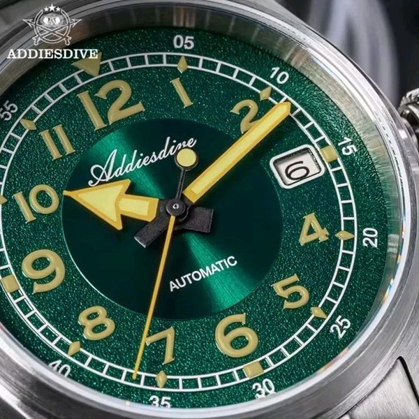 Addiesdive ad2055 automatic mens watch seiko nh35 sapphire explorer ...