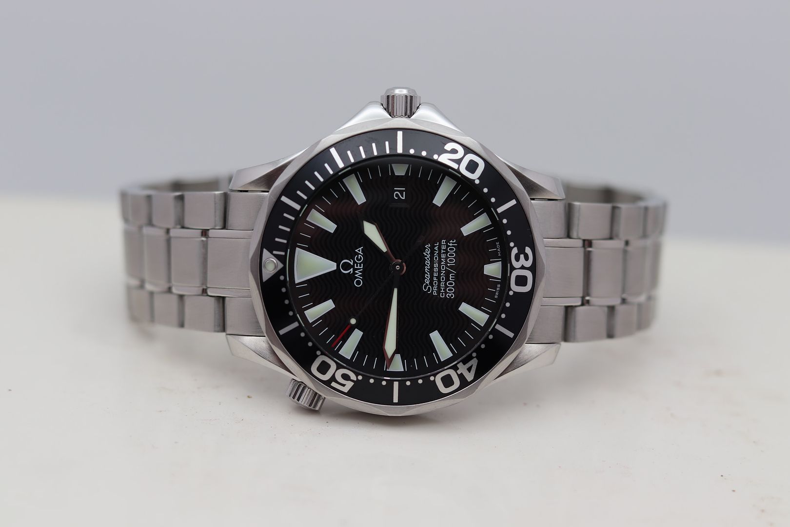 SOLD Omega Seamaster Pro 300M SMP 2254.50 Black Wave Dial "Peter Blake" Sword Hands 41mm ...