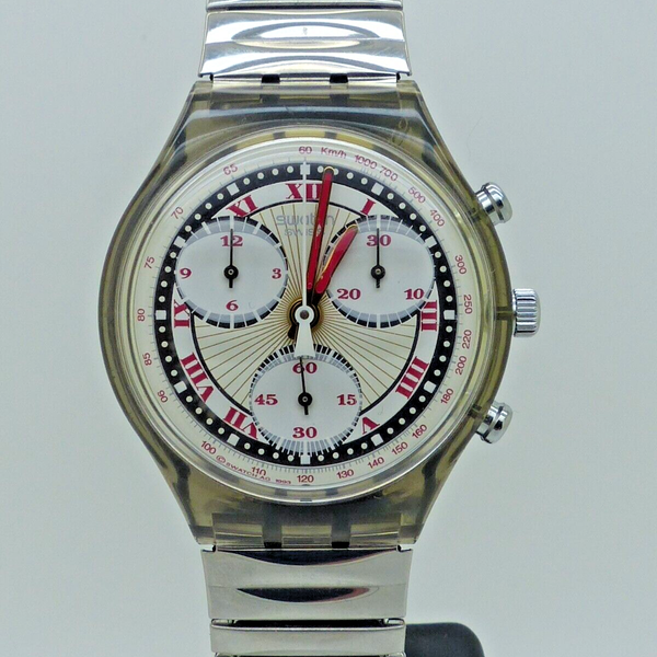 Swatch Chronograph AG 1993 SCN110 Power Steel Vintage Swatch Watch A/F ...