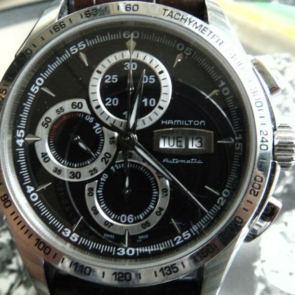 HAMILTON JAZZMASTER LORD H328160 VALJOUX 7750 Chronograph AUTOMATIC ...