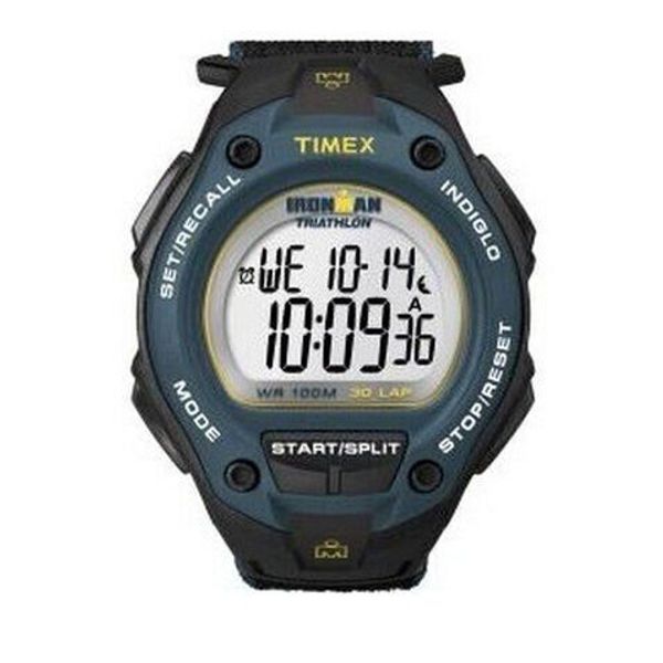 Timex Ironman T5K413 DISPLAY Men's Watch Black Resin Case, Black/Blue ...