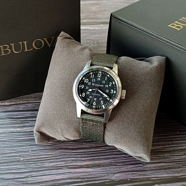 Bulova New Men's 38mm Black Dial Military VWI Special Edition Hack ...