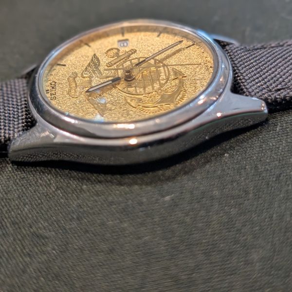 USMC Rare Seiko Men's Vintage 7n42 EGA | WatchCharts Marketplace