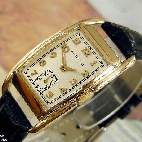 1940 Vintage HAMILTON SUTTON, 43mm Long curved case, Serviced with ...