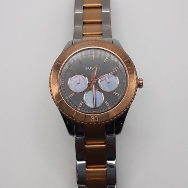 Men’s Fossil Watch ES-3030 Gray Dial Two Tone | WatchCharts Marketplace