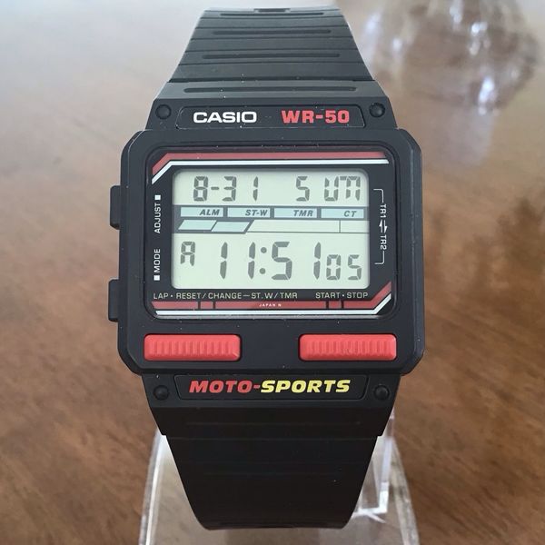 1986 NOS Casio SW-100 Module 511 Motorsport Digital Watch - Vintage ...