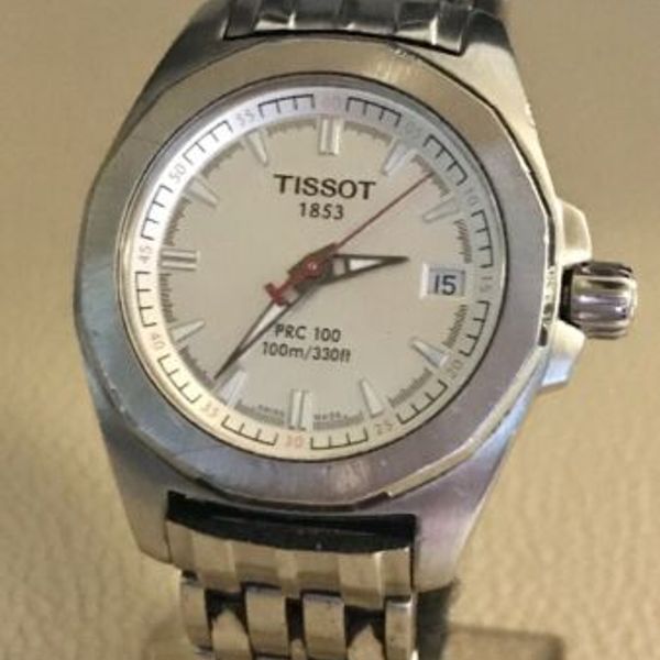 TISSOT 1853 PRC 100 P830/930 STAINLESS STEEL LADIES WATCH WITH DATE ...