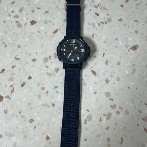 Casio PRO TREK Men's Black & Blue AnaDigi Watch - PRG601YB-3/without ...