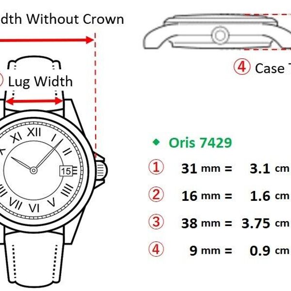 [N MINT w/Box] Vintage ORIS 7429 Gold White Dial Hand-Winding Date Men ...