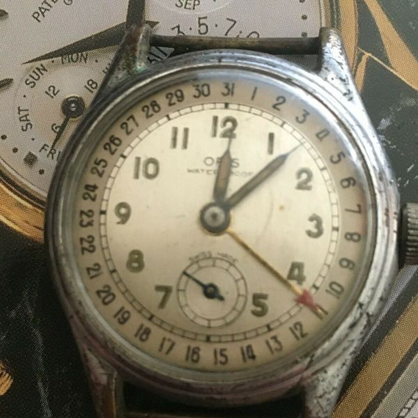 VINTAGE 1950s MEN'S ORIS POINTER PERPETUAL CALENDAR DATE 7J-453 SWISS ...
