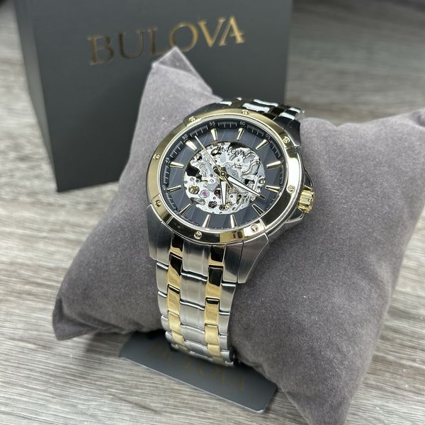 NEWâ AUTOMATICâ Bulova Classic Two-Tone Skeleton Dial Men's Watch ...