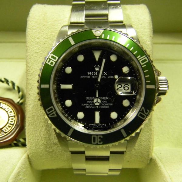 FS: Reduced again! 16610LV engraved 2008 Green Submariner 50th ...