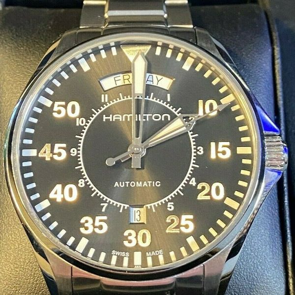 HAMILTON Pilot Day Date Automatic Watch H64615135 Interstellar Cooper ...