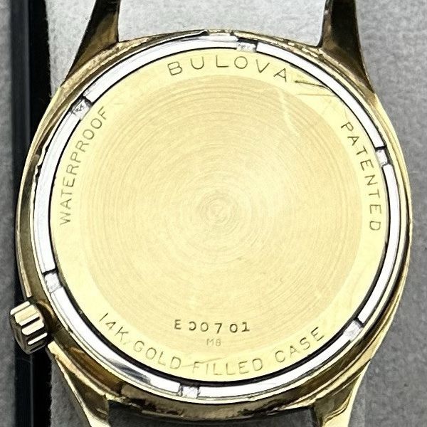 VINTAGE 14 K GOLD FILLED BULOVA M8 ACCUTRON w/DATE & EXPLORER DIAL 33.5 ...