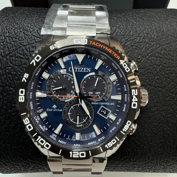 Citizen Promaster Land Eco-Drive Chronograph Men's Blue Dial Watch ...