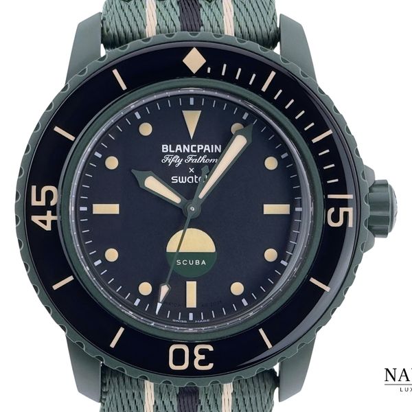 Swatch x Blancpain Scuba Fifty Fathoms Green Abyss Armbanduhr Ref ...