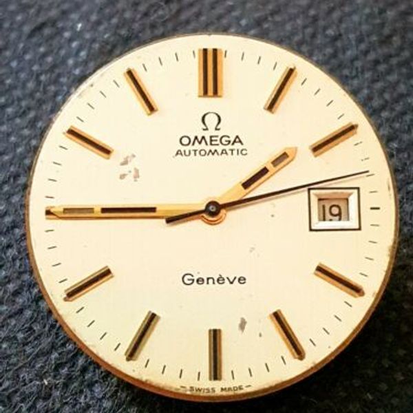 Vintage Omega Geneve 1481 gents watch movement, with dial . Working ...